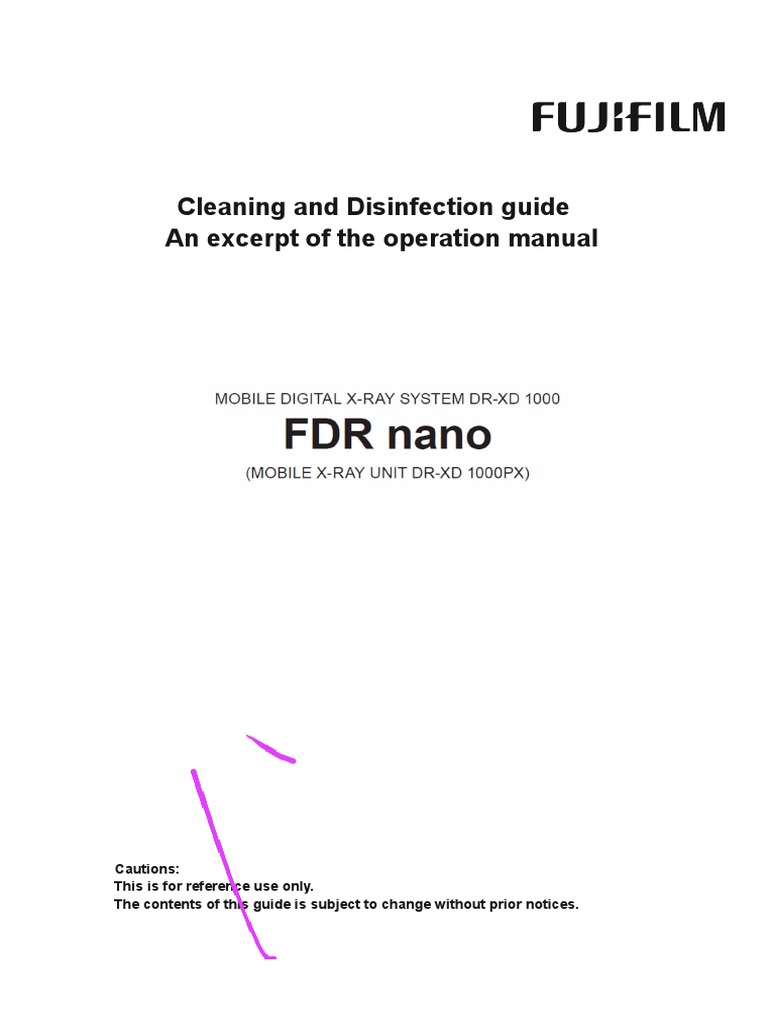 Cleaning and Disinfection Guide An Excerpt of The Operation Manual | PDF