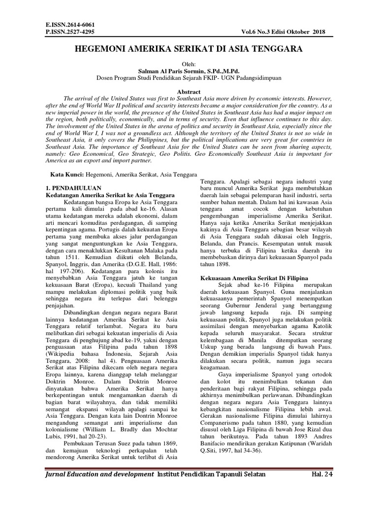 Hegemoni AS di Asia Tenggara | PDF
