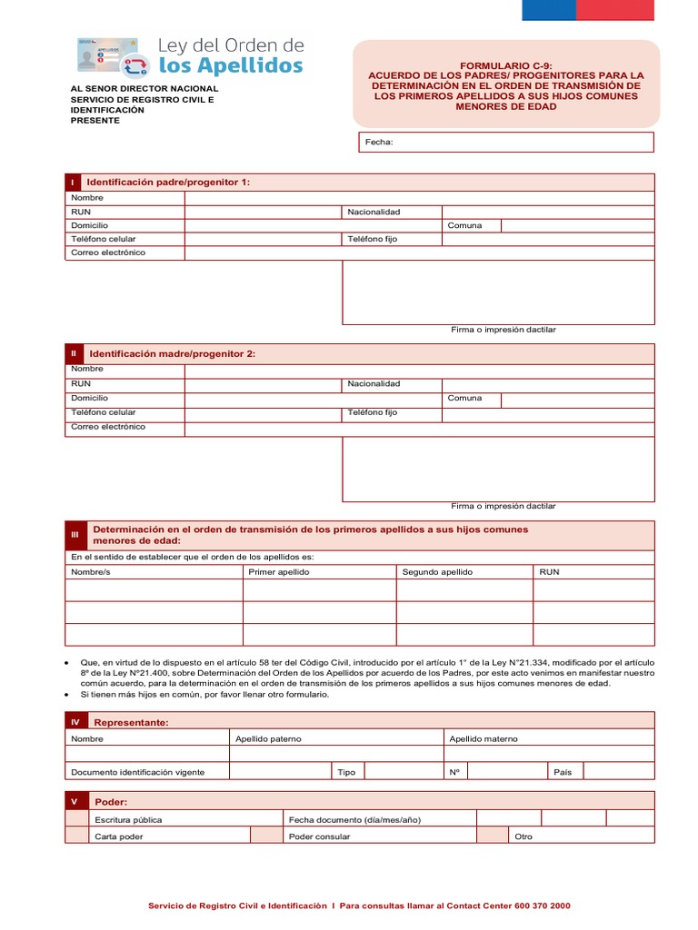 Formulario C 9 | PDF