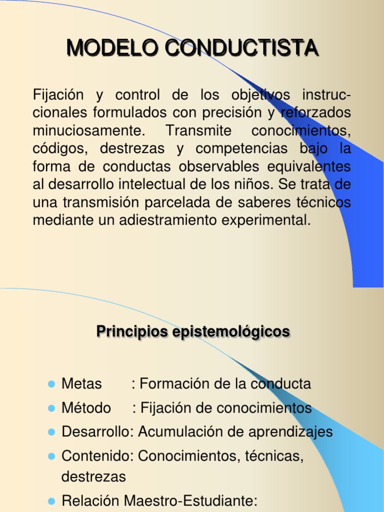 Modelo Pedagogico Conductista | PDF