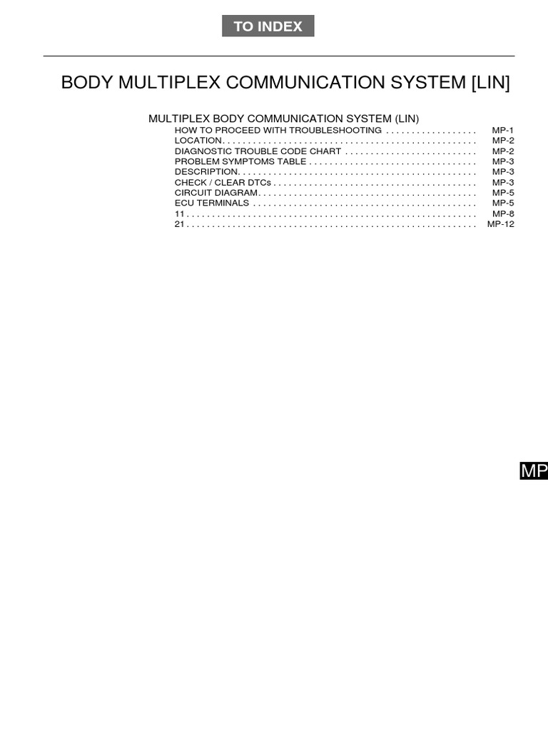 Daihatsu Terios II J200, J210, J211 2006-2014 Bodu Multiplex Communication System (LIN) | PDF ...