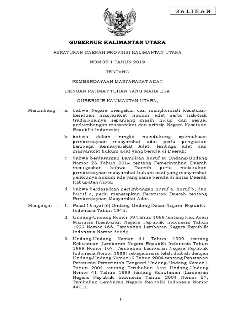 Perda 1 2019 - Salinan | PDF