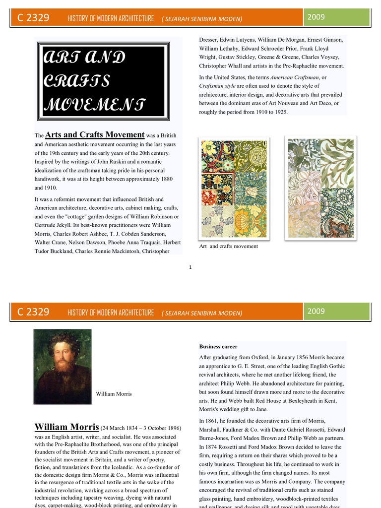 The Arts and Crafts Movement | PDF