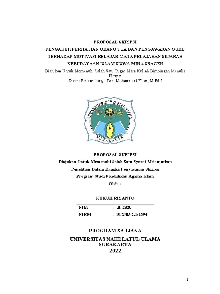 Proposal Skripsi | PDF