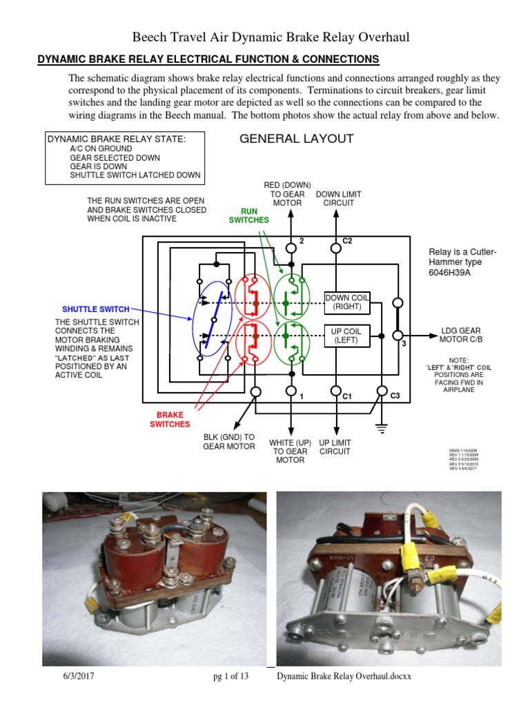 Beech Travel Air Dynamic Brake Relay Overhaul: General Layout | PDF ...