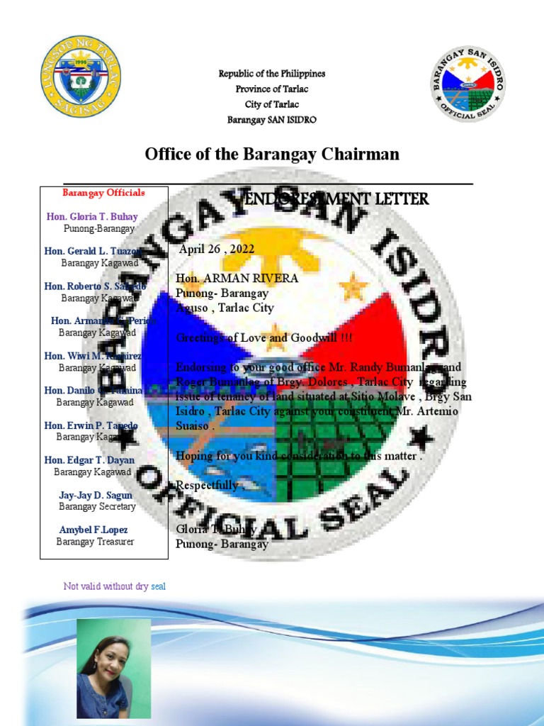 Office of The Barangay Chairman | PDF