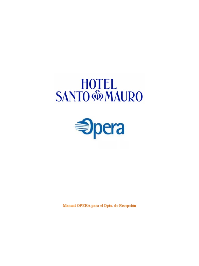 Manual OPERA para El Dpto de Recepción | PDF | Hotel | Contraseña