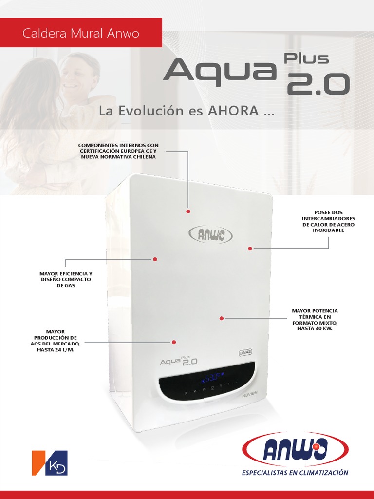 Caldera Mural Anwo Aqua Plus 2.0 | PDF | Electrónica | Ingeniería Química