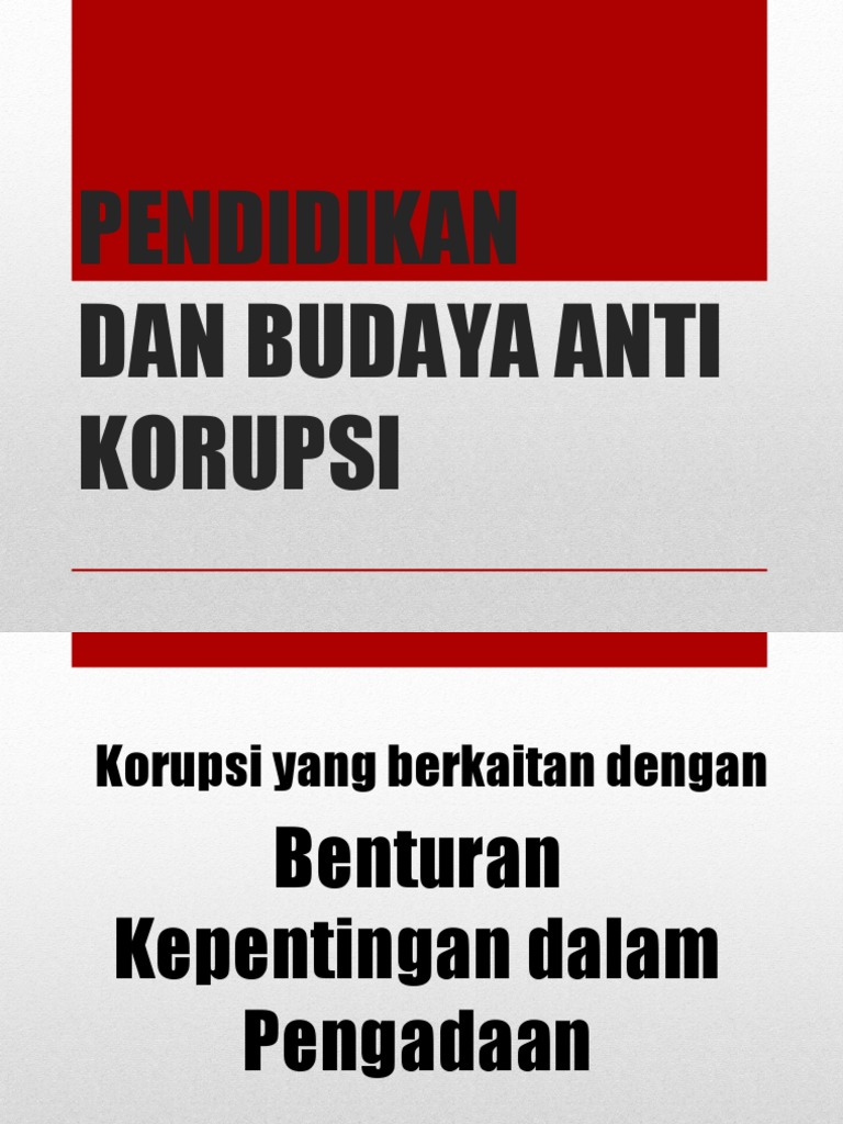 Benturan Kepentingan Dalam Pengadaan | PDF
