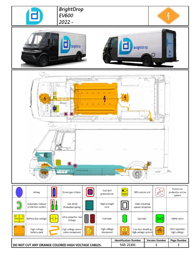2022 BrightDrop EV600 Rescue Sheet English US | PDF | Vehicles | Door
