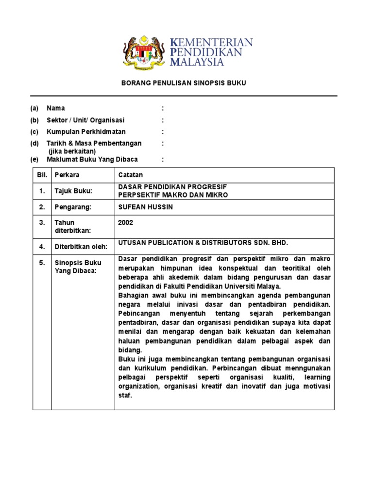 Sinopsis Buku Dasar Pendidikan Progresif | PDF | Karier & Perkembangan