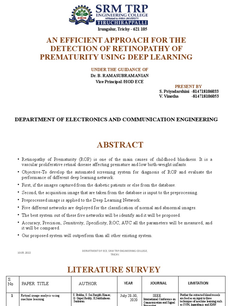 An Efficient Deep Learning Approach For The Detection Of Retinopathy Of Prematurity Using