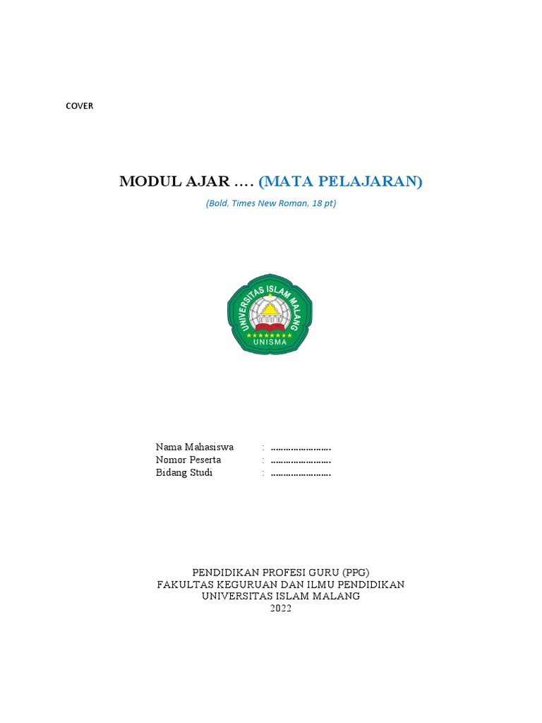 1b-Format Modul Ajar Kumer-PPG 2022 | PDF