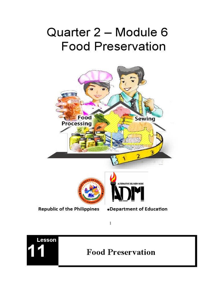 Quarter 2 - Module 6 Food Preservation | PDF | Food Preservation | Foods