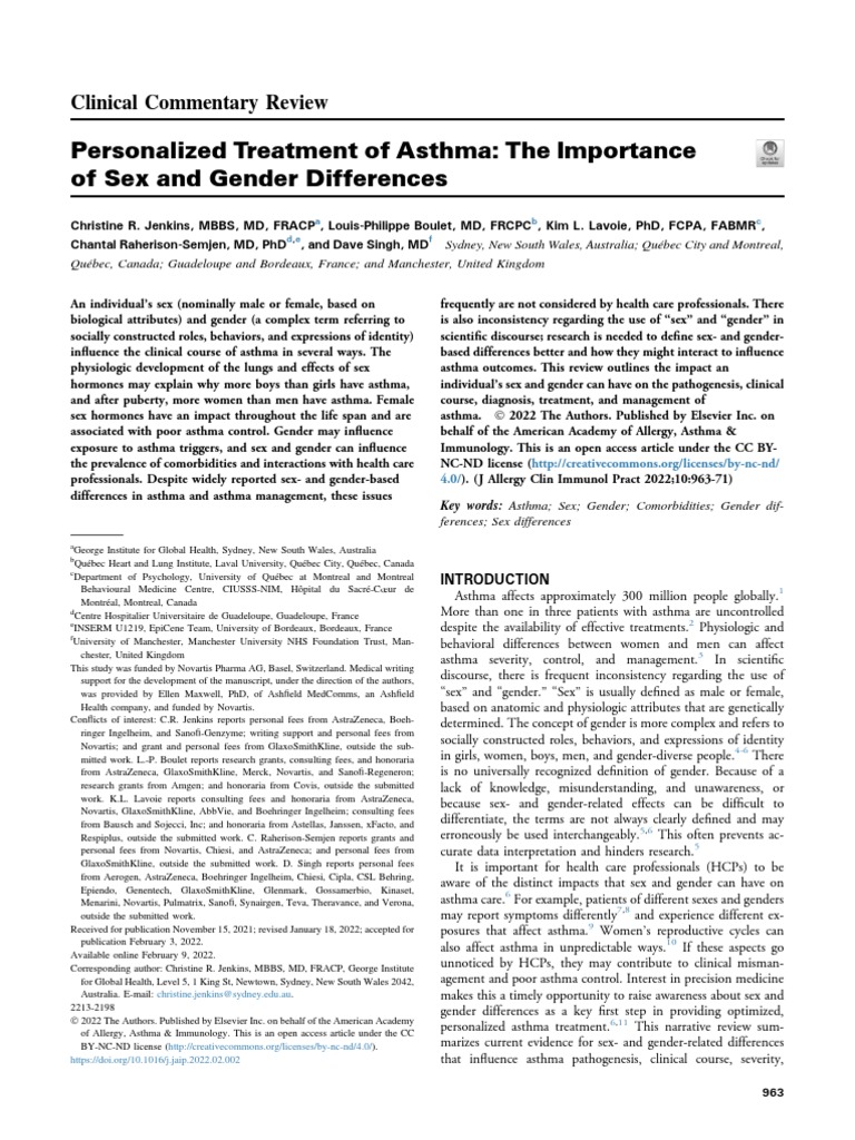 1-s2.0-S2213219822001246-main | PDF | Asthma | Combined Oral ...