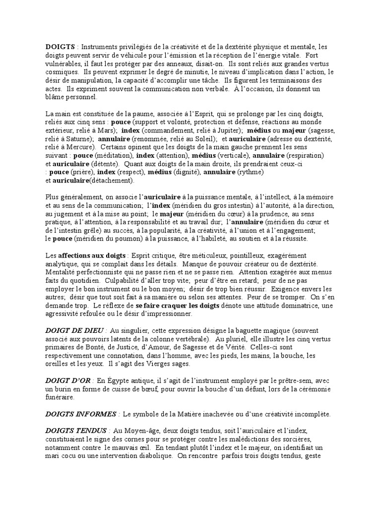 Doigts & Mains | PDF | Main | Dieu