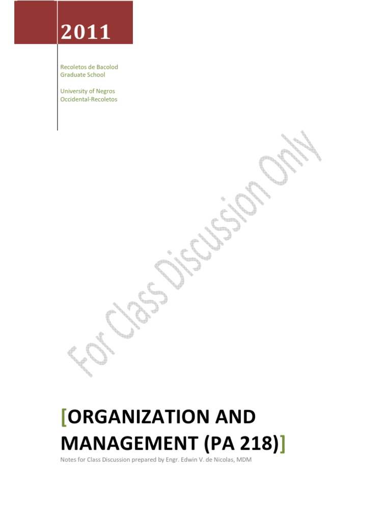 Organization and Management | PDF | Organizational Structure | Science