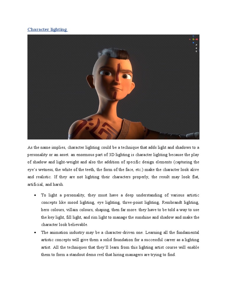 Character Lighting | PDF | Adobe Photoshop | Rendering (Computer Graphics)