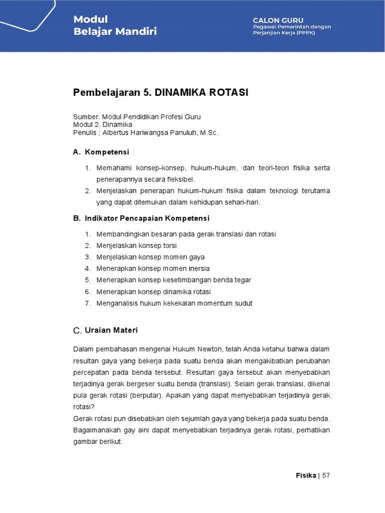 Modul PPPK Fisika PB 5 (Datadikdasmen - Om) | PDF