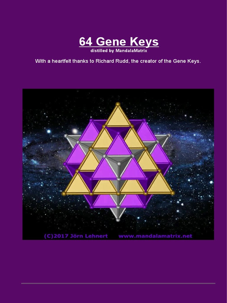 64 Gene Keys: With A Heartfelt Thanks To Richard Rudd, The Creator of The Gene Keys | PDF