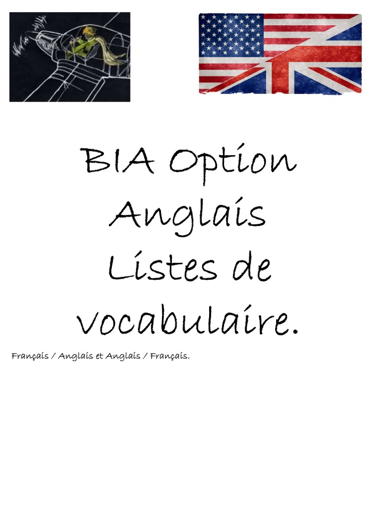BIA Vocabulaire Anglais Francais 2016 | PDF | Enregistreur de vol | Avion