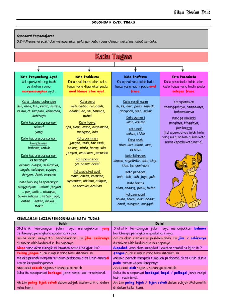 TATABAHASA Golongan Kata Tugas | PDF