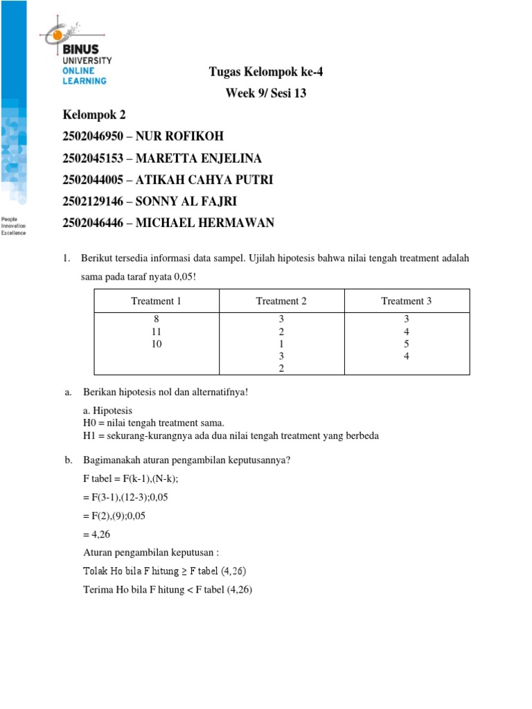 2122 Stat6145038 T4ea TK4 W9 S13 R2 Team2 | PDF