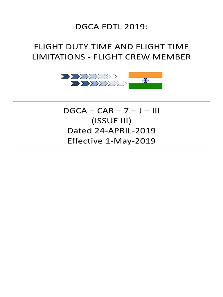 DGCA FDTL 2019: Flight Duty Time and Flight Time Limitations - Flight ...