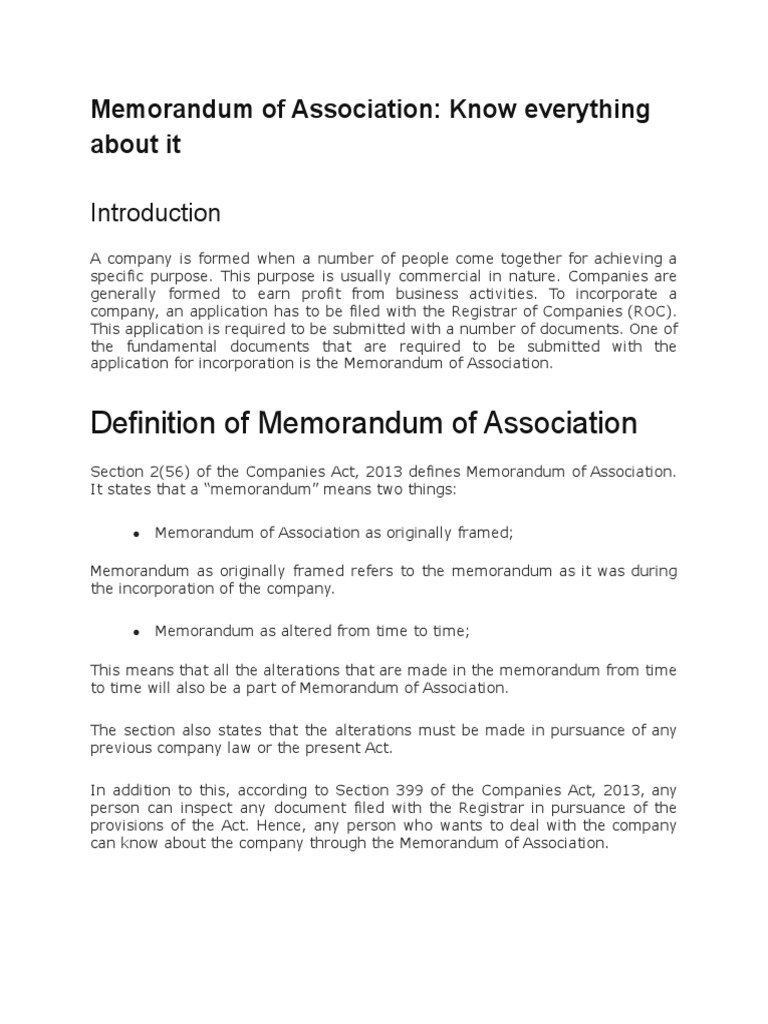 Moa & Aoa | PDF | Articles Of Association | Notary Public