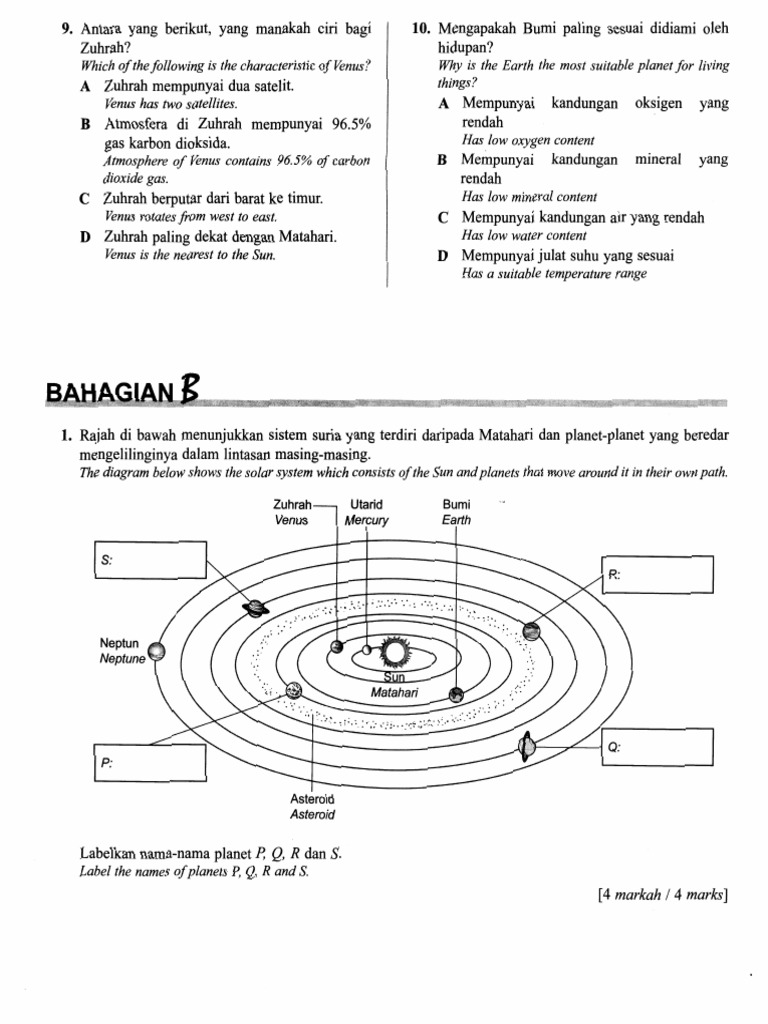 Latihan Sistem Suria | PDF