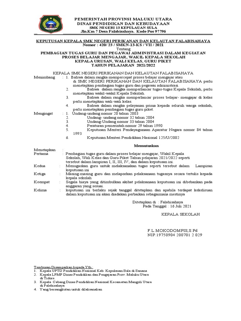 SK Mengajar 2021-2022 | PDF