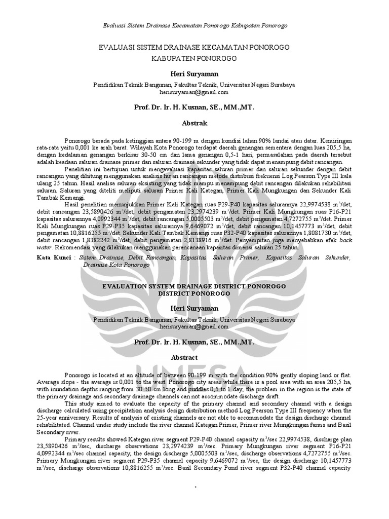 DRAINASE PONOROGO | PDF