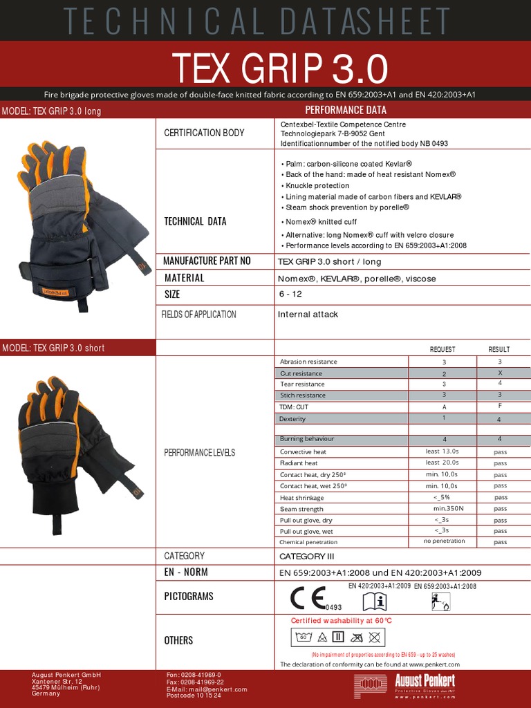 Data Sheet TEX GRIP 3.0 | PDF