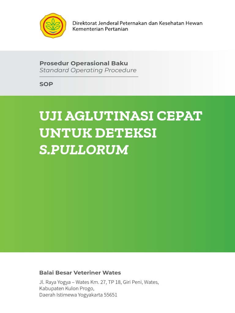 Serologi & Biologis - FAO SOP Book - SOP Rapid Agglutination Test ...