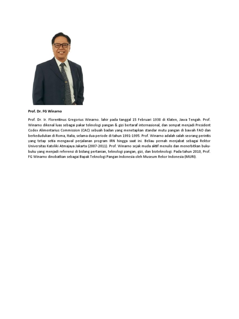 Prof. Dr. FG Winarno | PDF