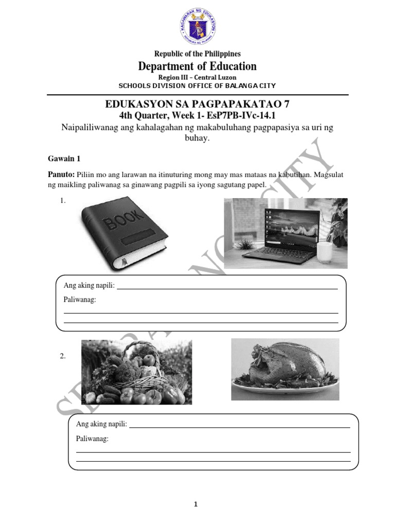 Esp 7 4th Quarter Final | PDF