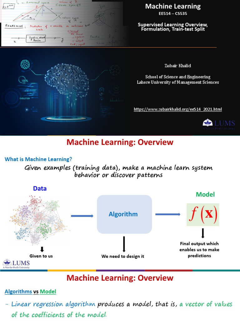 EE514 Machine Learning Course - Lecture 02 | PDF | Machine Learning | Statistical Classification