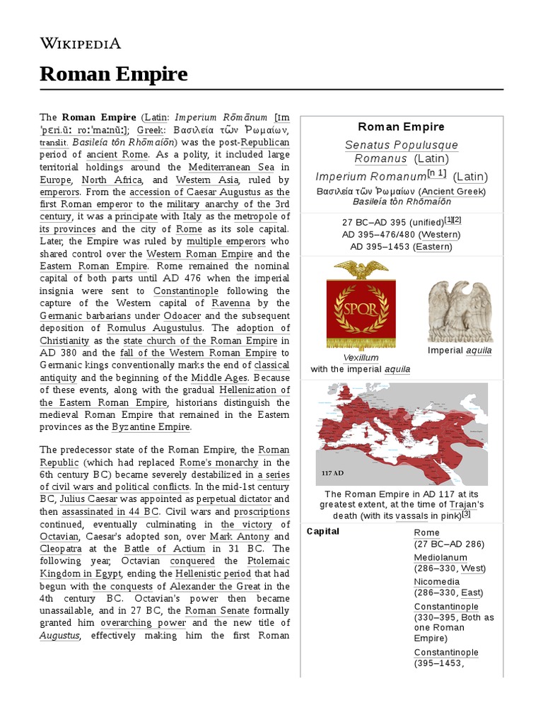 Roman Empire | PDF | Roman Empire | Augustus