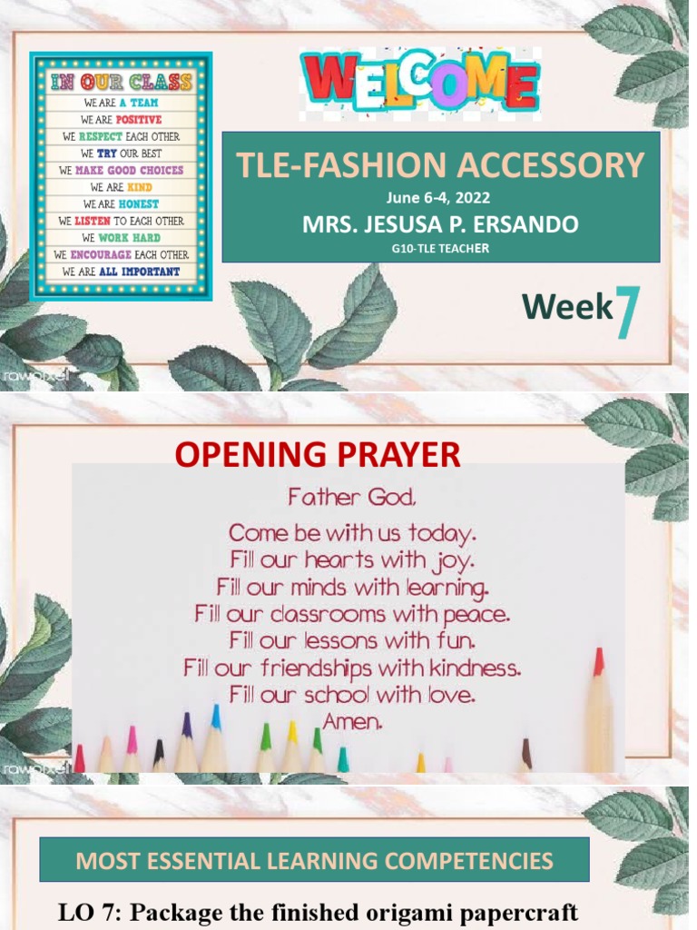 Tle-Fashion Accessory: Mrs. Jesusa P. Ersando | Download Free PDF ...