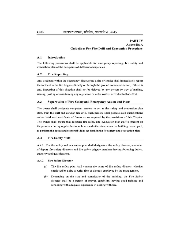APPENDIX A Guidelines For Fire Drill and Evacuation Procedure | PDF