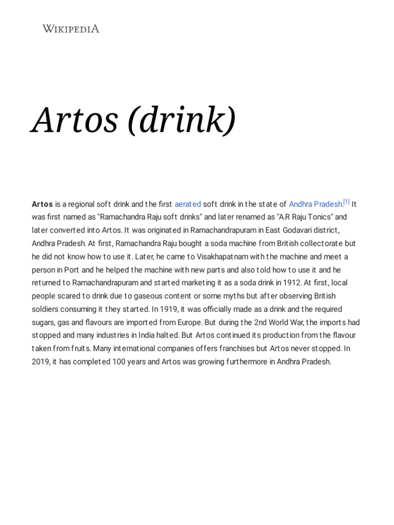 Artos (Drink) - Wikipedia | PDF | Foods | Liquids