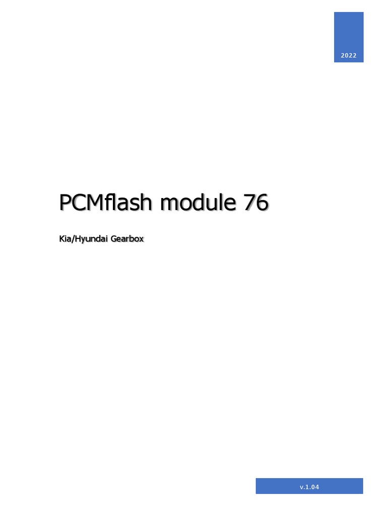Pcmflash Module 76: Kia/Hyundai Gearbox | PDF