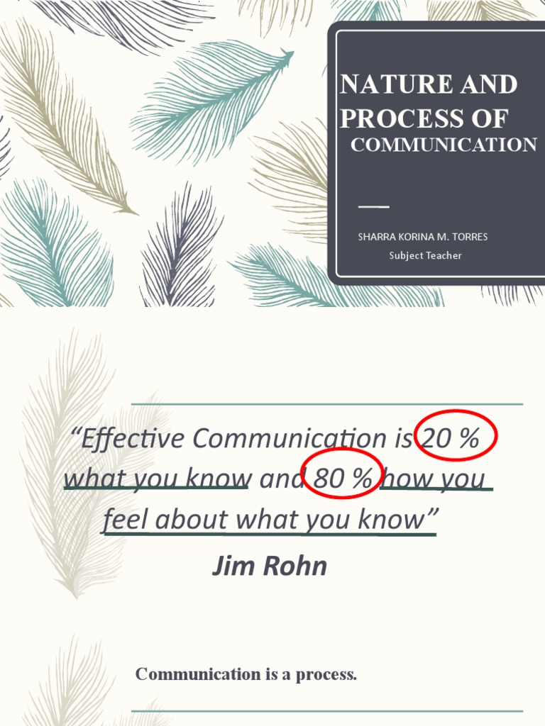 Nature and Process of Communication | PDF | Career & Growth | Social ...