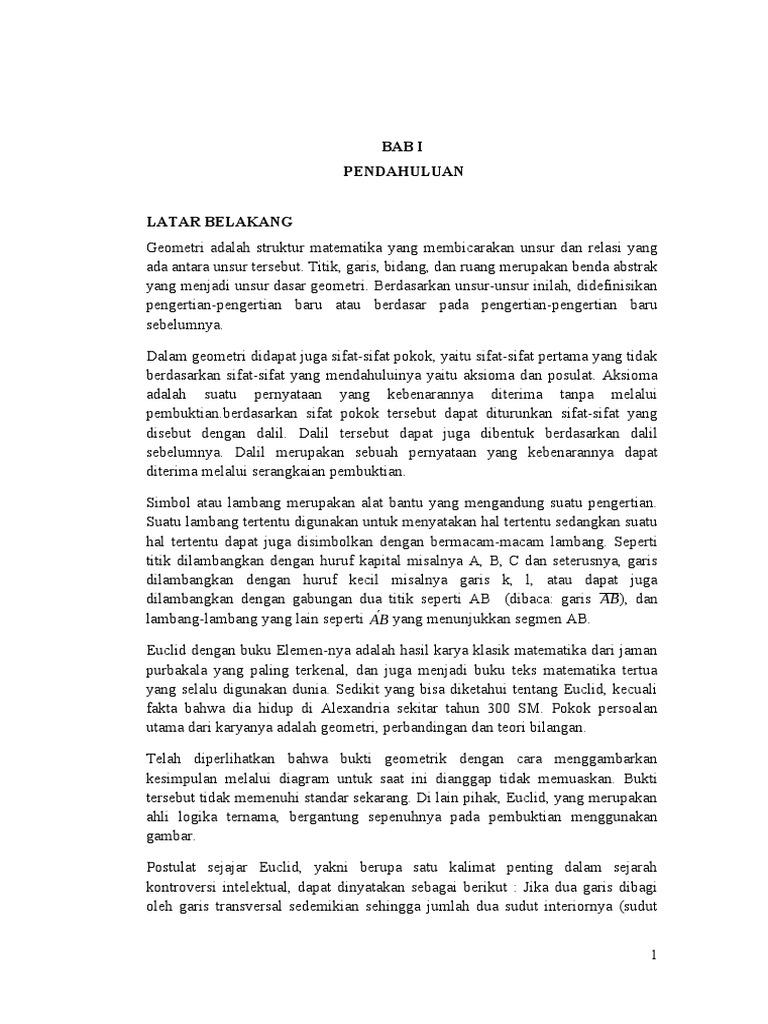 Geometri Euclid Dan Teori Dasarnya Pdf