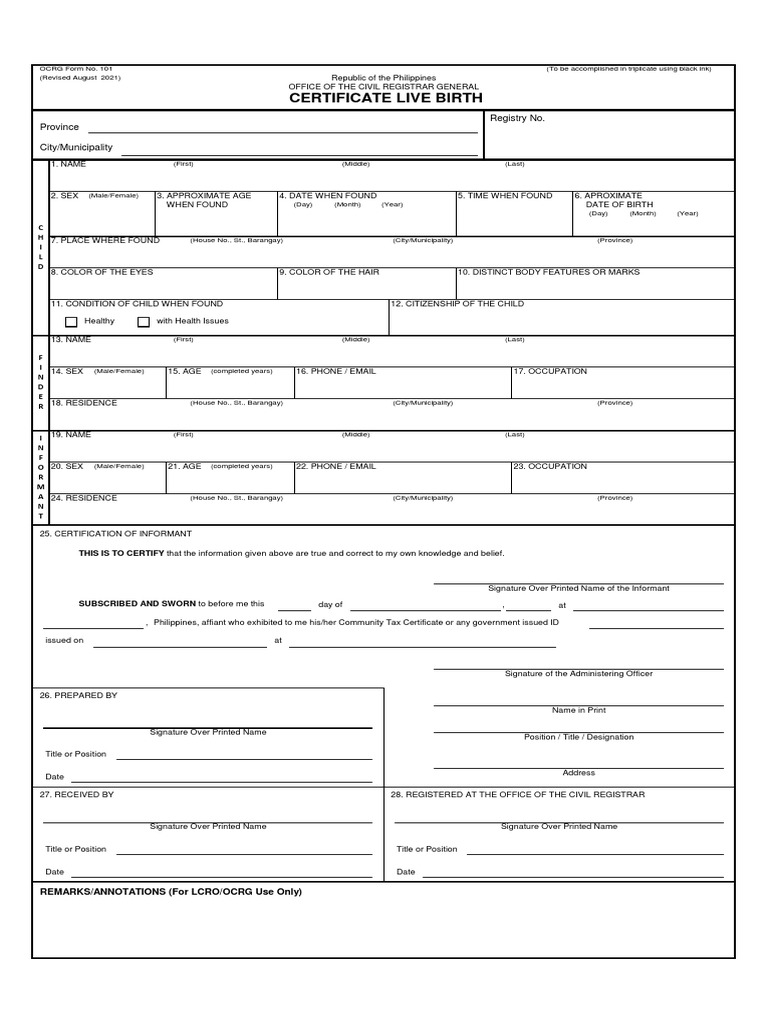 Certificate of Live Birth | PDF | Justice | Crime & Violence