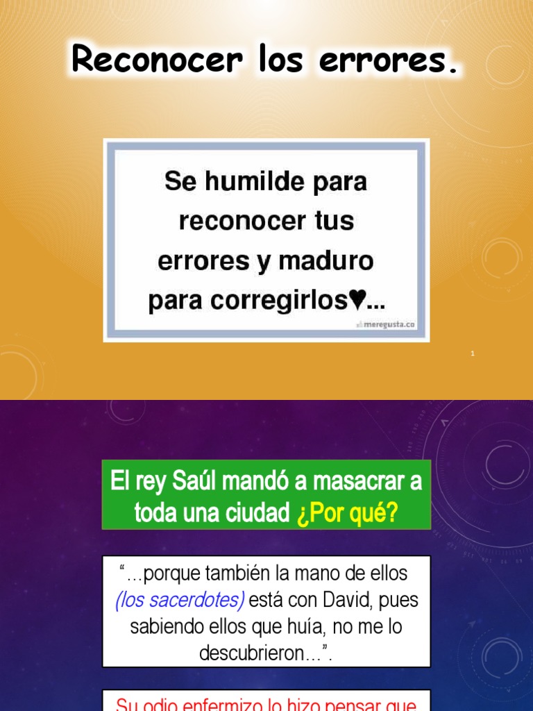 Reconocer Los Errores | PDF | Saulo | David
