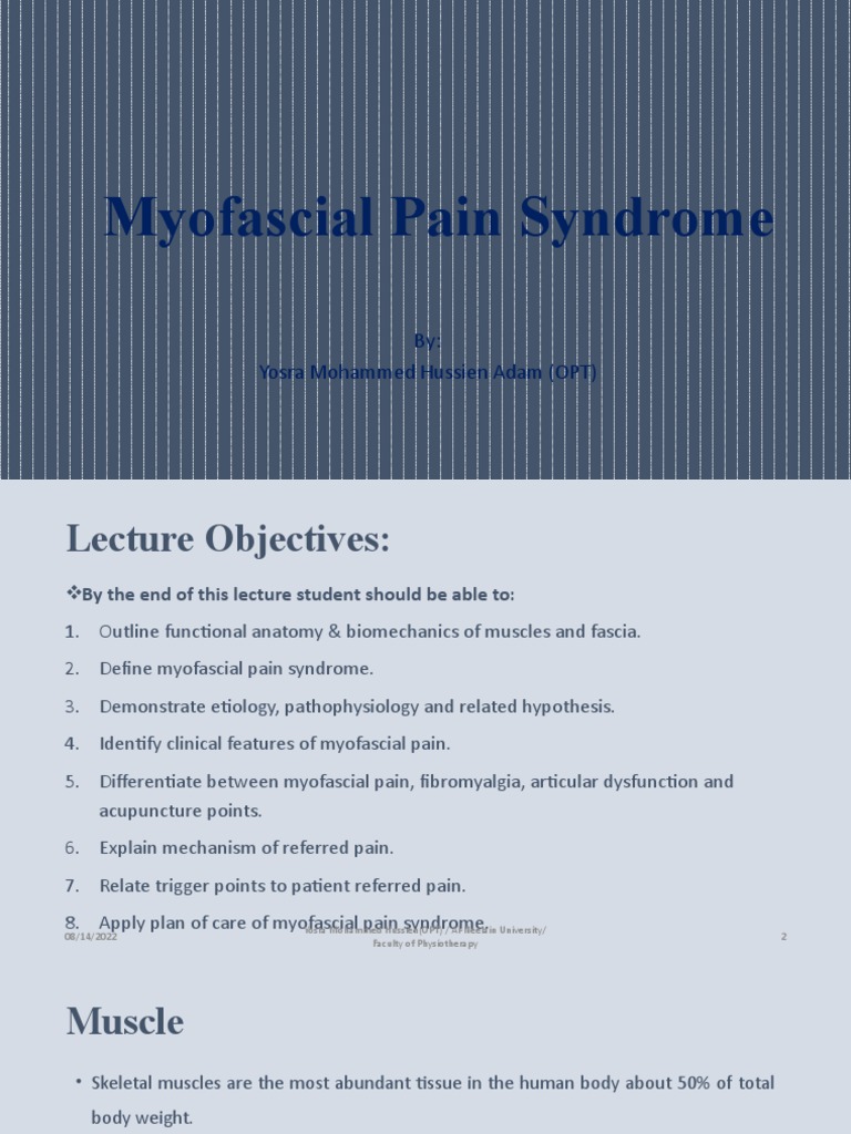Myofascial Pain Syndrome | PDF | Myofascial Trigger Point | Muscle ...