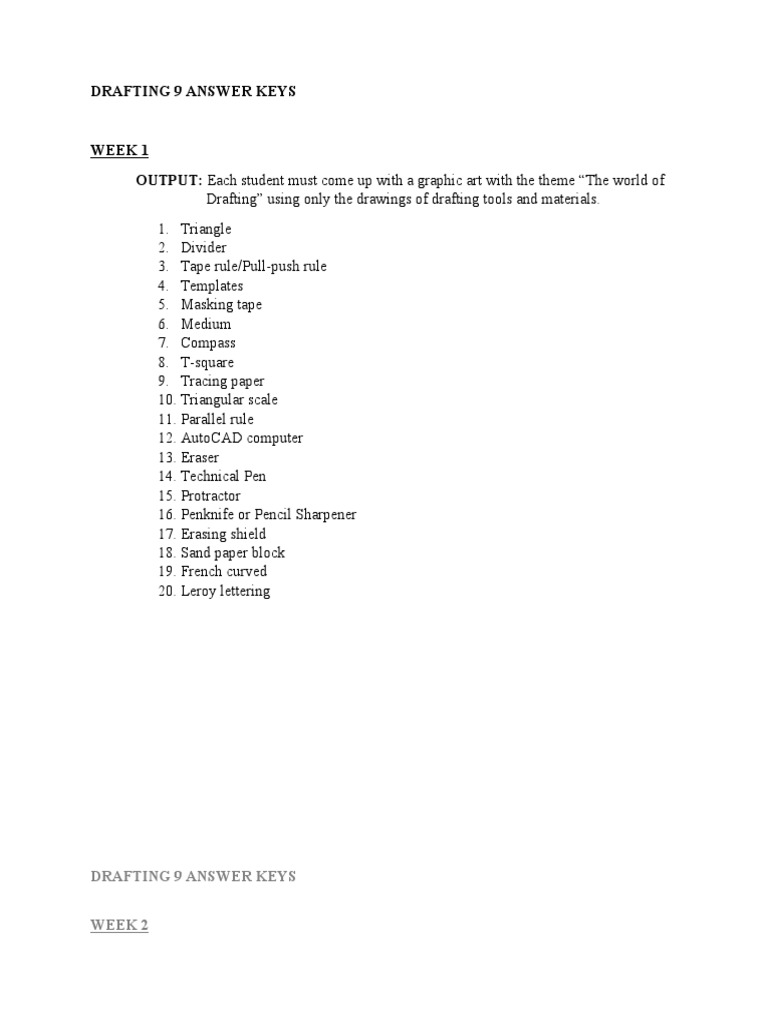 Drafting Tools and Techniques Overview | PDF | Technical Drawing ...