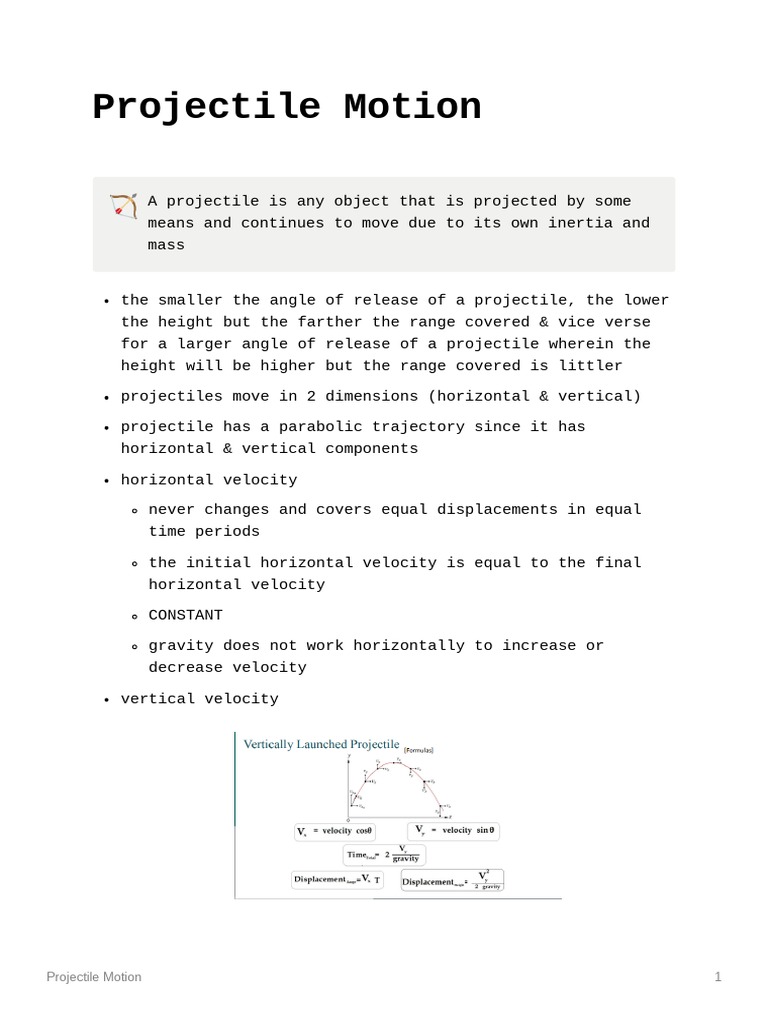 Understanding Projectile Motion Dynamics | PDF