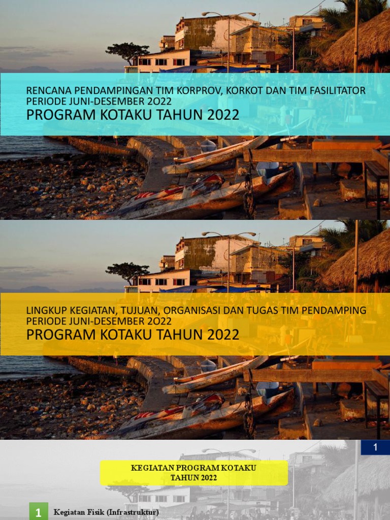Rencana Pendampingan Tim Korprop, Korkot Dan Tim Fasilitator 2022 | PDF
